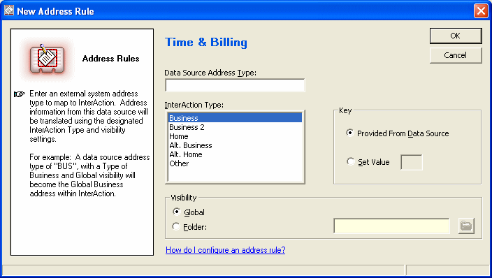 Creating and Editing Address Rules – InterAction Admin Client