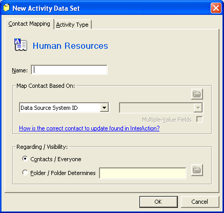 Creating and Editing Activity Data Sets – InterAction Admin Client