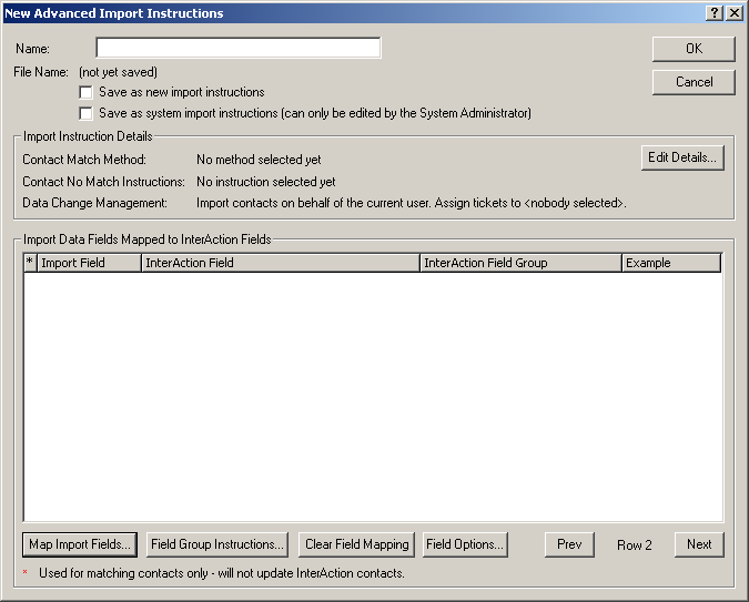 Creating and Editing Advanced Import Mapping Instructions – InterAction® Administrator Answer Center