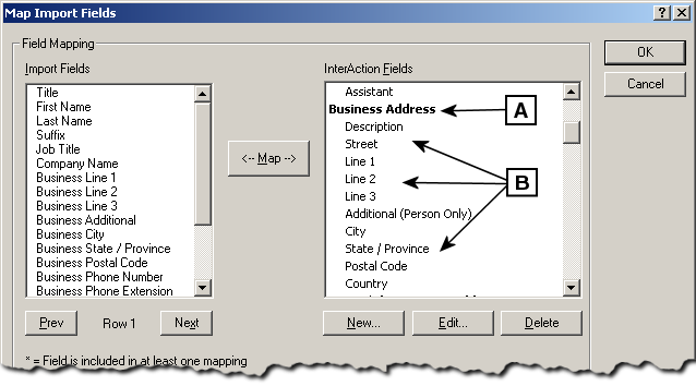What Fields Can Be Imported into InterAction – InterAction Admin Client