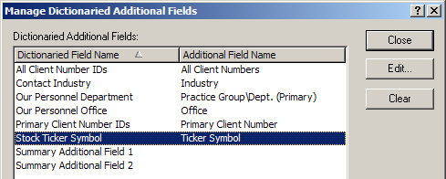 Removing Additional Fields – InterAction Admin Client