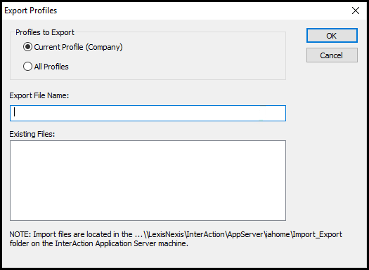 Exporting Web Client Profiles or Searches – InterAction® Administrator Answer Center
