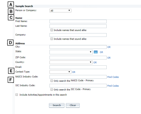 Add Criteria Fields to Web Client Search Form – InterAction Admin Client