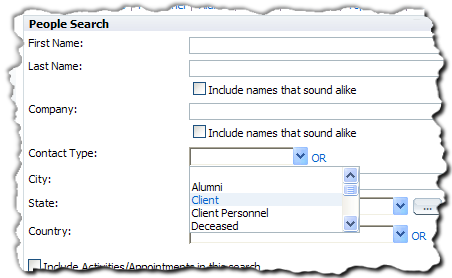Add Criteria Fields to Web Client Search Form – InterAction Admin Client