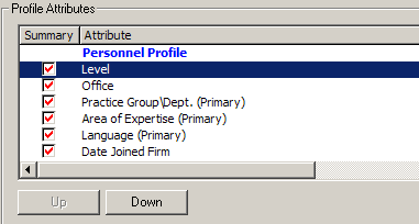Choosing Items to Include in Summary Profiles – InterAction Admin Client