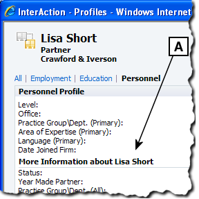 Formatting Profiles – InterAction Admin Client