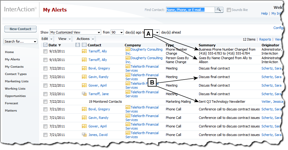 Automatically-Generated Activities – InterAction Admin Client