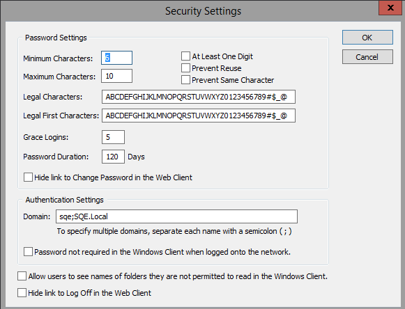 Configuring User Account Security – InterAction Admin Client