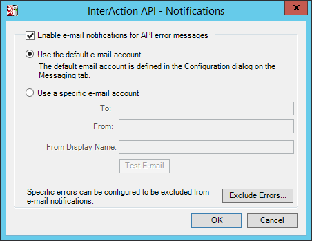Setting Up Email Notifications – InterAction Admin Client