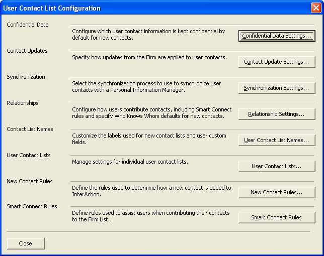 Configuring Synchronization Settings – InterAction Admin Client