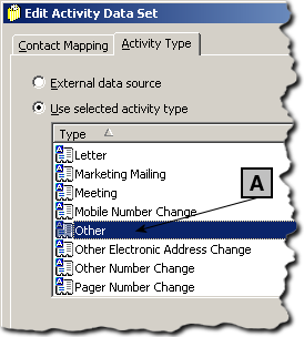 Defining the Activity Type – InterAction Admin Client