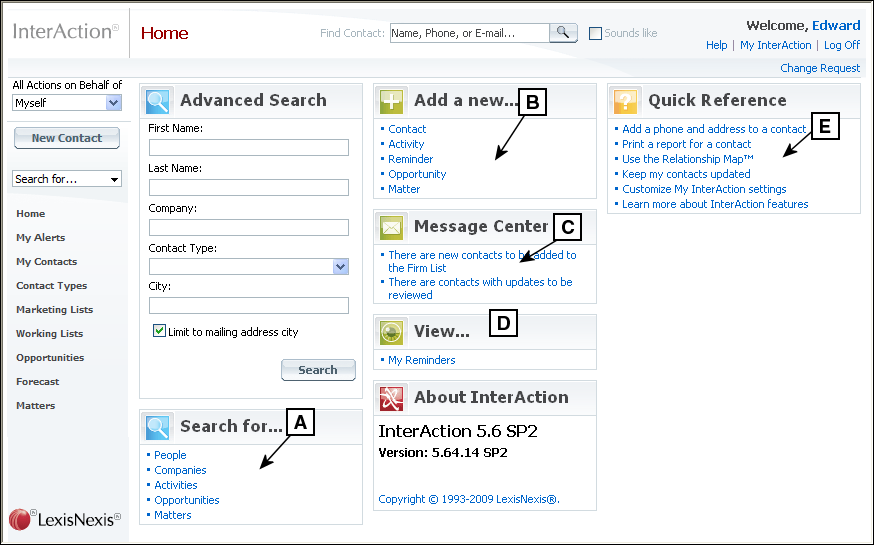 Overview of Search List Declarations – InterAction Admin Client