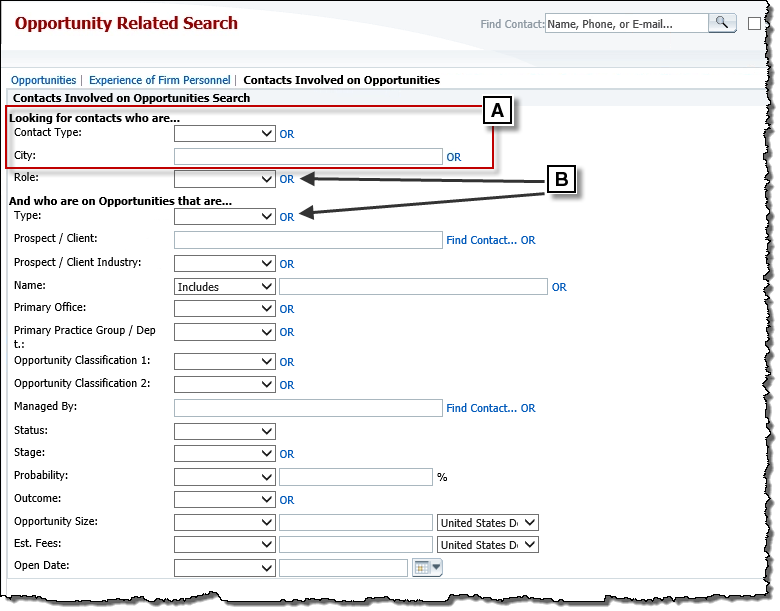 External Expertise/Internal Expertise Contact Criteria Searches ...