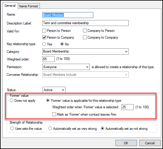 Former Relationships – InterAction® Administrator Answer Center