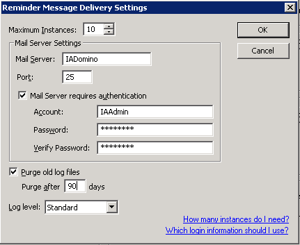 Configuring the Reminder Delivery – InterAction Admin Client