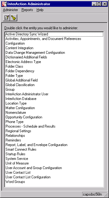Tools Used to Configure InterAction – InterAction Admin Client
