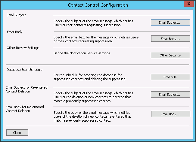 Contacts and Contact Control – InterAction Admin Client