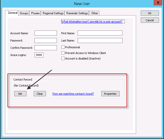 Connecting a User with an InterAction Contact – InterAction Admin Client