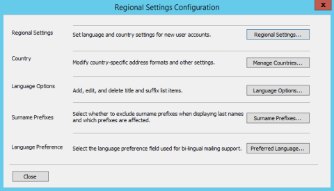 Regional Settings Configuration – InterAction Admin Client